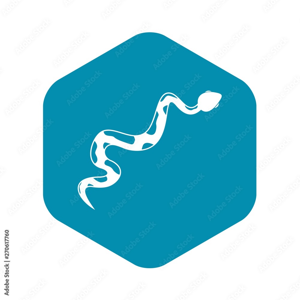 Creeping snake icon. Simple illustration of creeping snake vector icon ...