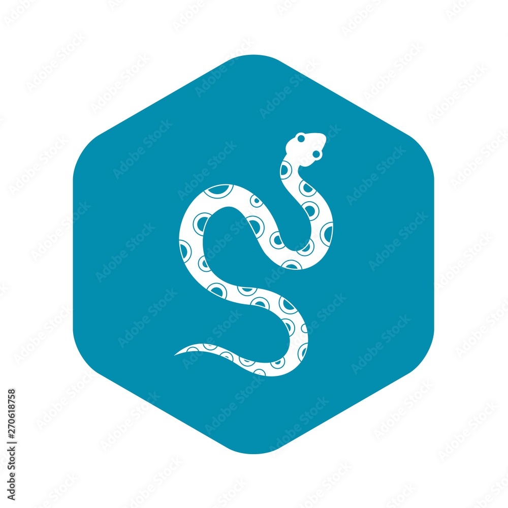 Venomous snake icon. Simple illustration of venomous snake vector icon ...