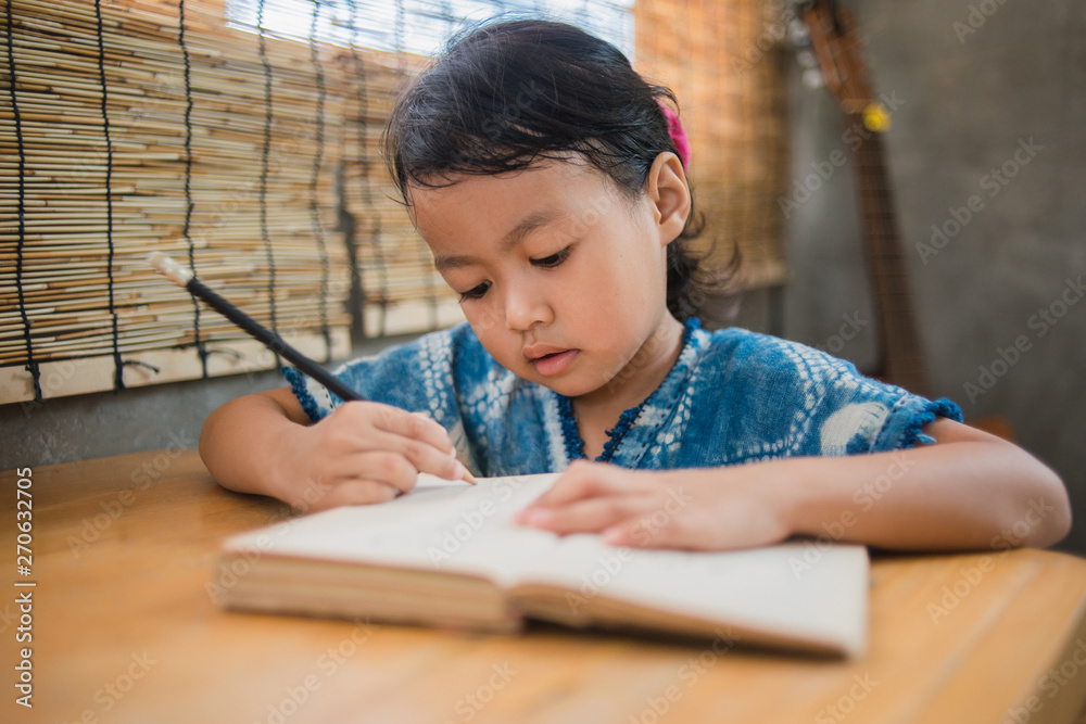 Asian children drawing Stock Photo | Adobe Stock