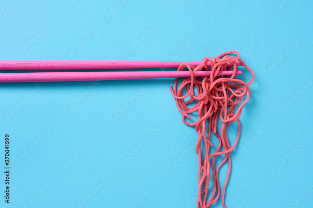 pink noodles Stock Photo | Adobe Stock