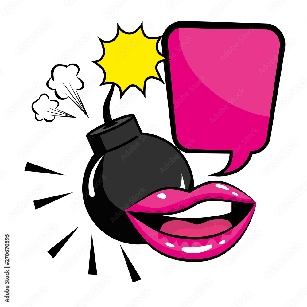 Pop art explosive bomb cartoon Stock Vector | Adobe Stock