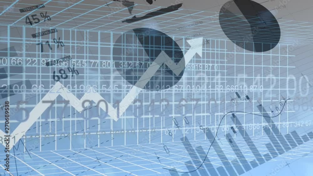 Graphs, arrows and statistics Stock Video | Adobe Stock