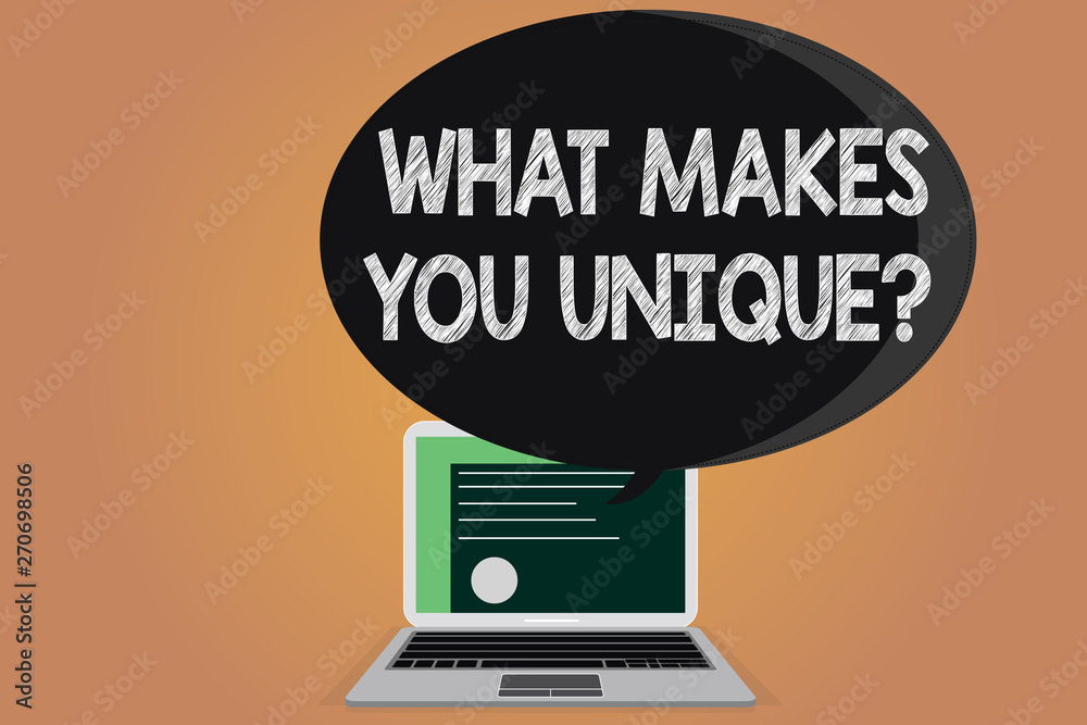 Writing note showing What Makes You Unique. Business photo showcasing ...