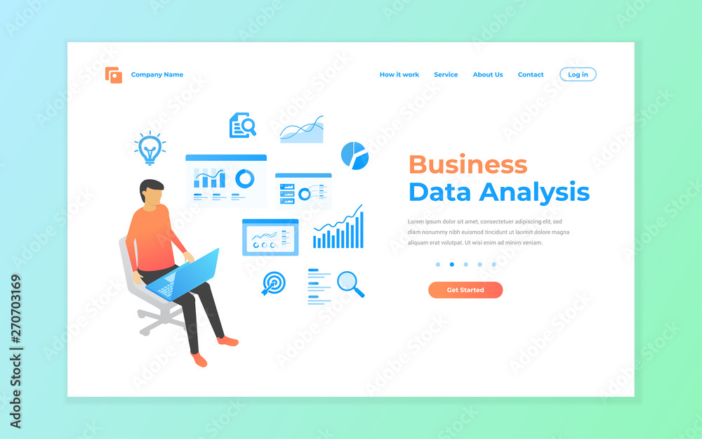web page design templates for data analysis, digital marketing ...