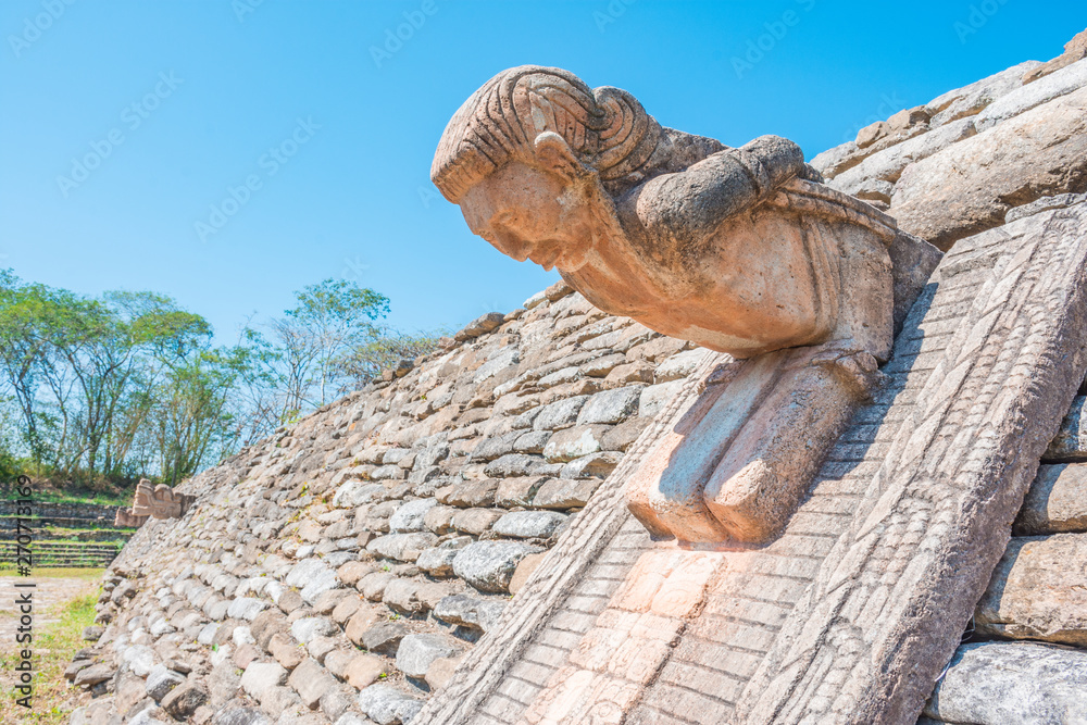 The ancient pyramids of Tonina, a Mayan Archaeological Site in Chiapas ...