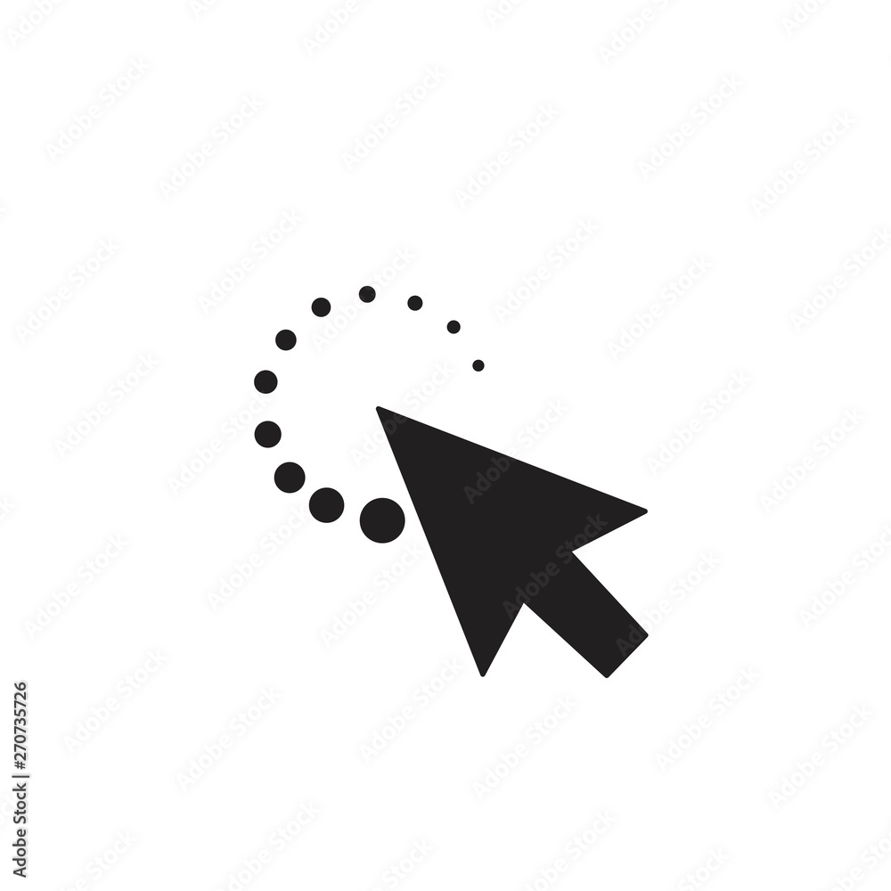 mouse cursor symbol - arrow click pointer illustration isolated Stock Vector | Adobe Stock