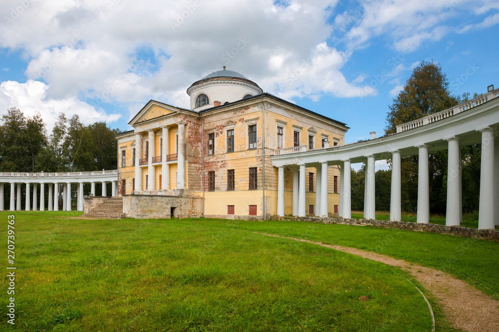 Architectural ensemble Manor Znamenskoye-Rayok. The manor house and the ...