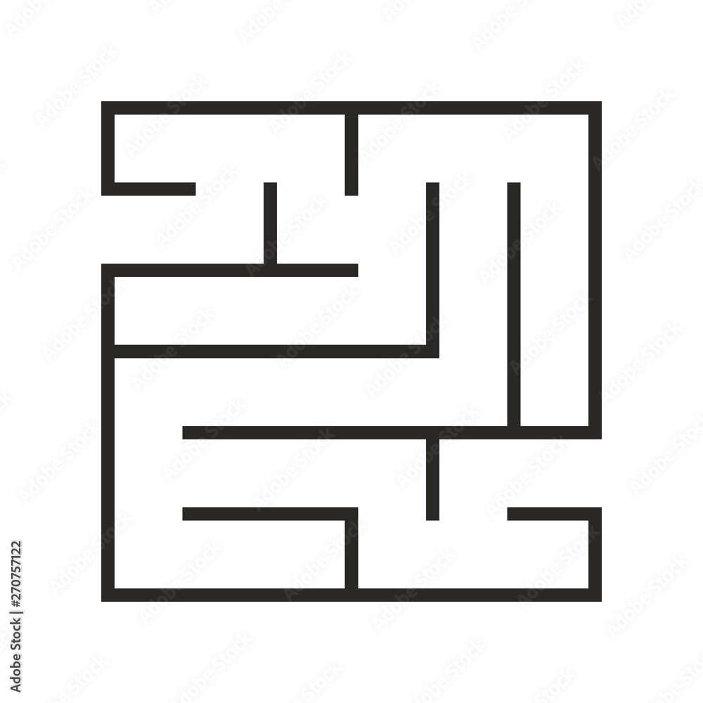 Education logic game labyrinth for kids. Find right way. Isolated ...