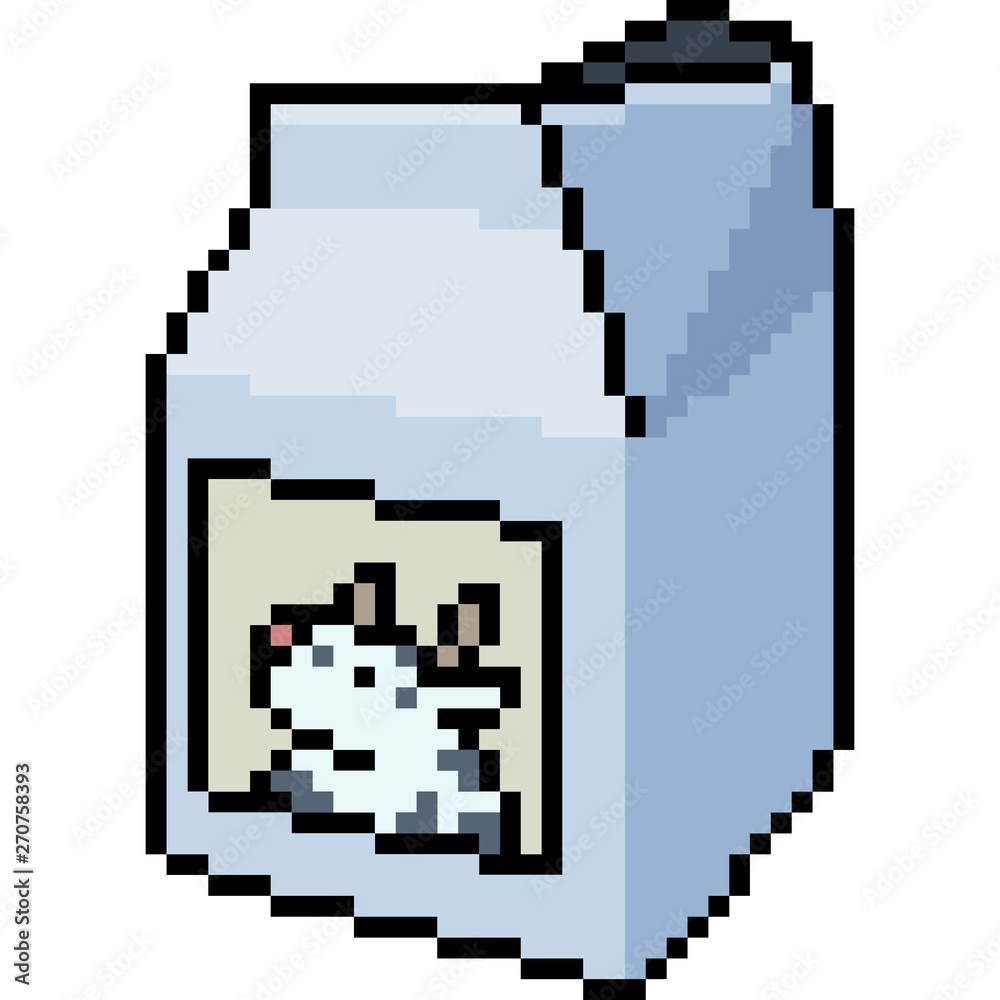 vector pixel art milk bottle Stock Vector | Adobe Stock