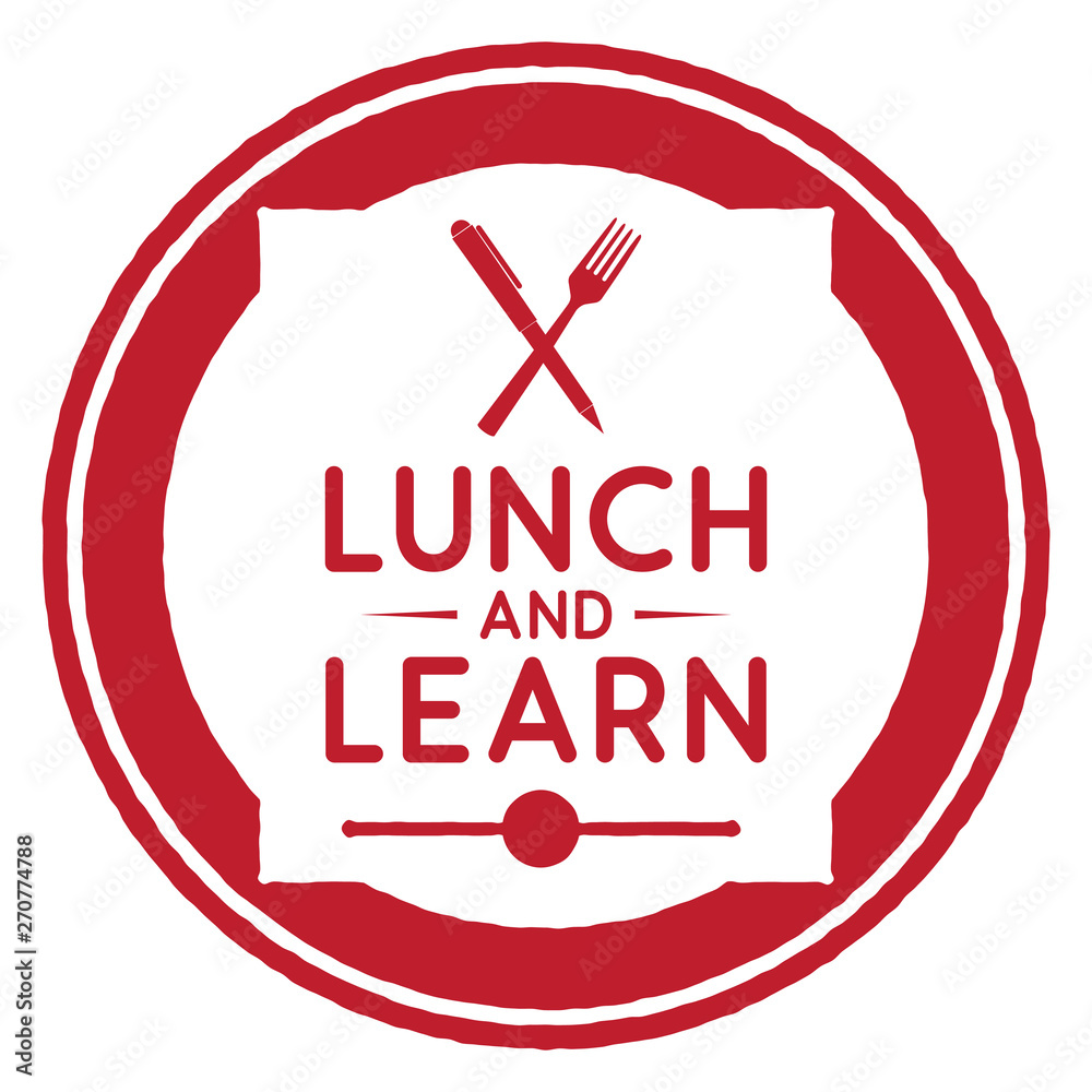 Lunch and Learn, Vector Stamp. Stock Vector | Adobe Stock
