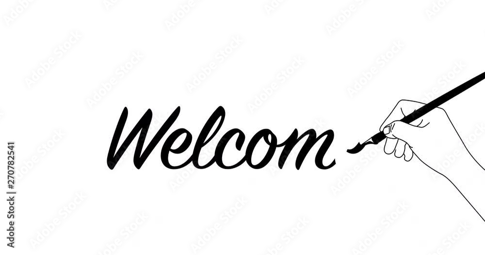 Welcome greeting card, banner, 2d micro Animation, cartoon ...