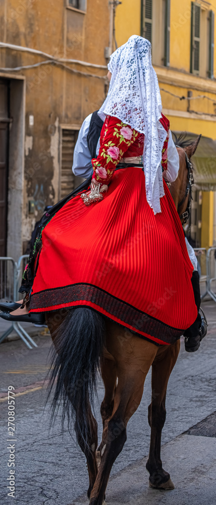 Fascinating beauty of the traditional sardinian costumes, still worn in ...