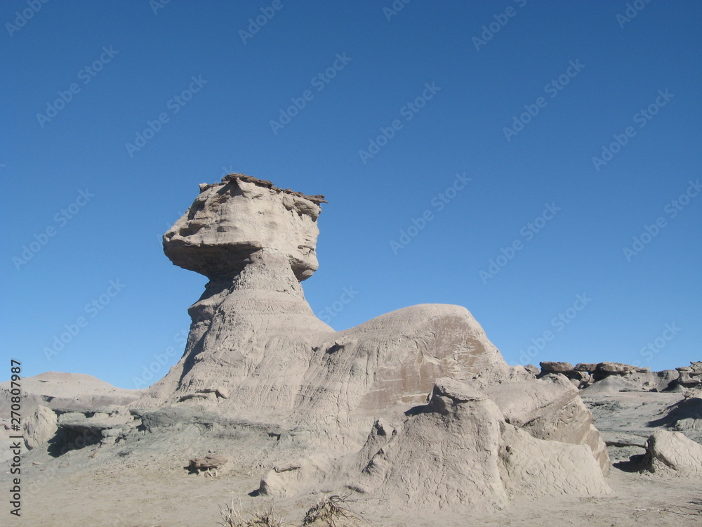 Sphinx rock formation in Ischigualasto Park, San Juan Argentina Stock ...