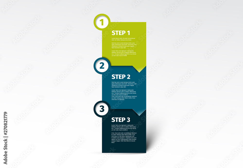 3 Step Plan Vertical Layout Stock Template | Adobe Stock