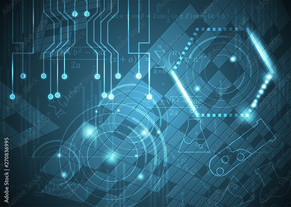 abstract background_23_of formulas, code, mathematical signs and boards ...