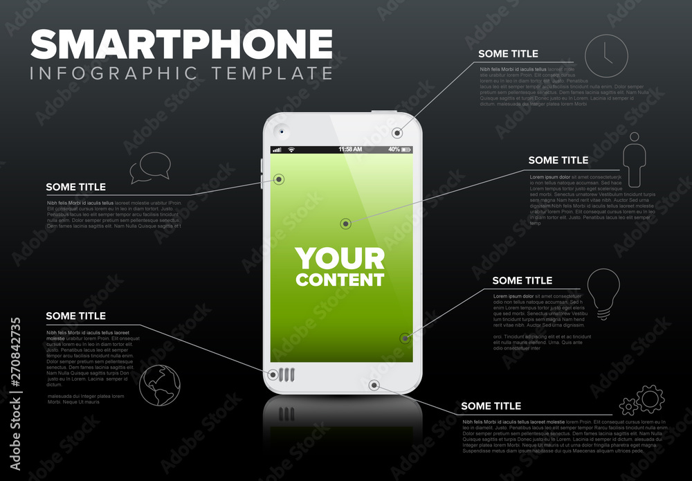 Smartphone Display Details Info Layout Stock Template | Adobe Stock