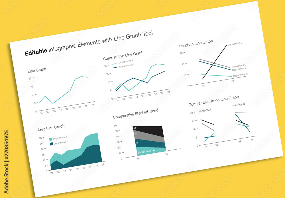 Editable Graph Elements for Data Visualization Layouts Stock Template ...
