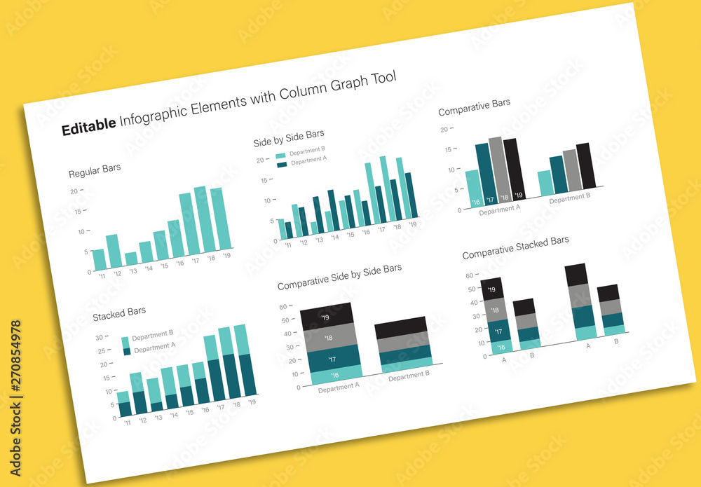 Editable Graph Elements for Data Visualization Layouts Stock Template ...