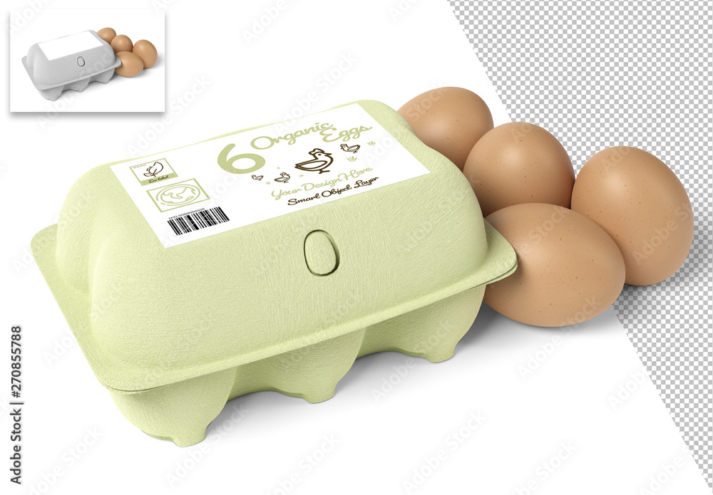 Egg Carton Mockup Stock Template | Adobe Stock