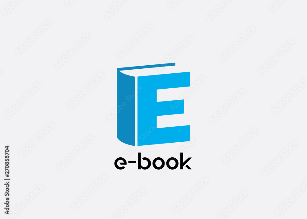 Ebook logo icon design vector Stock Vector | Adobe Stock