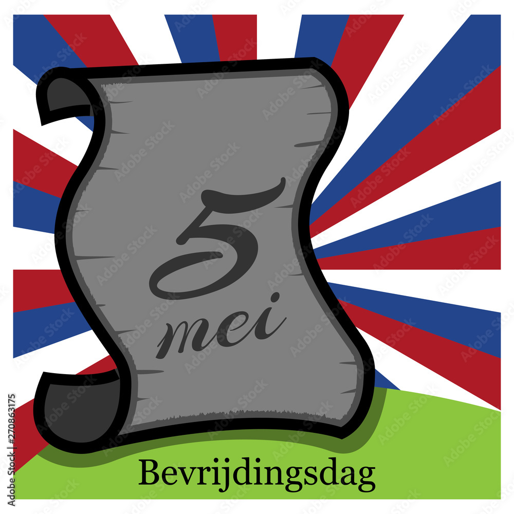 Vector illustration. background Netherlands national holiday of may 5 ...
