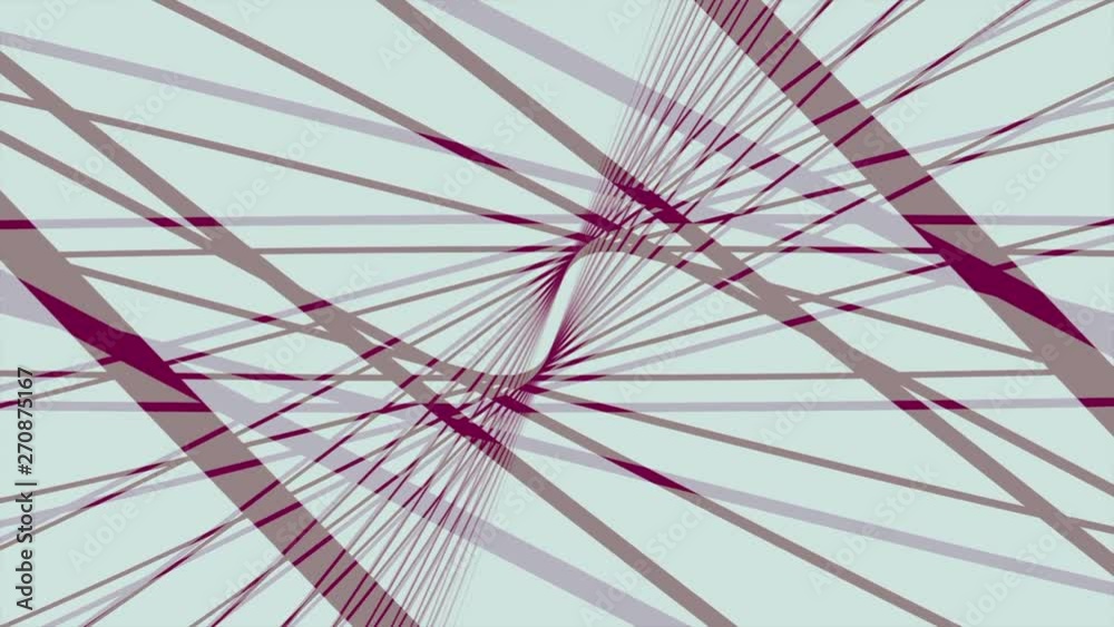 Abstract animation of hypnotic colorful crossed lines moving on the ...