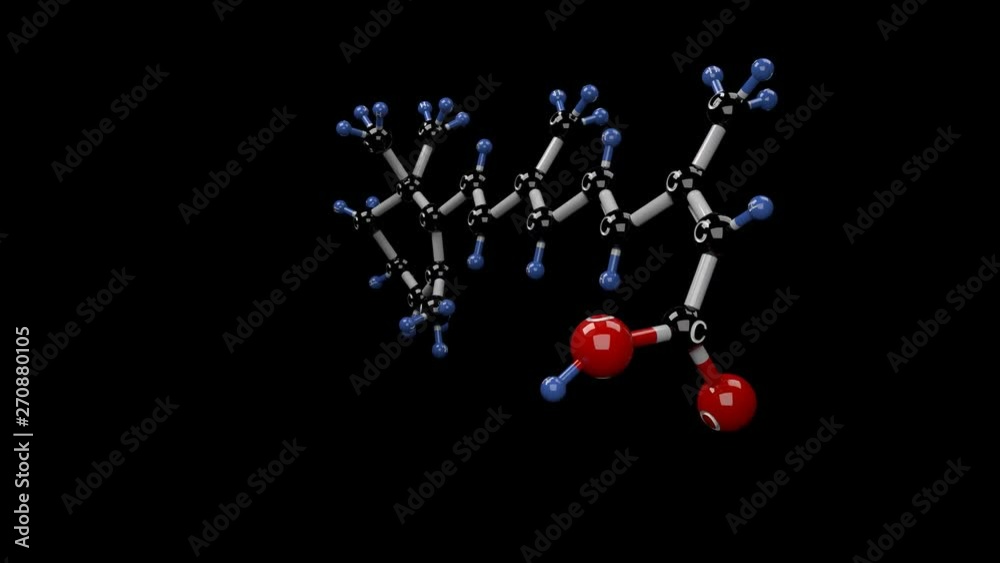 Roaccutane molecule. Molecular structure of isotretinoin topical ...