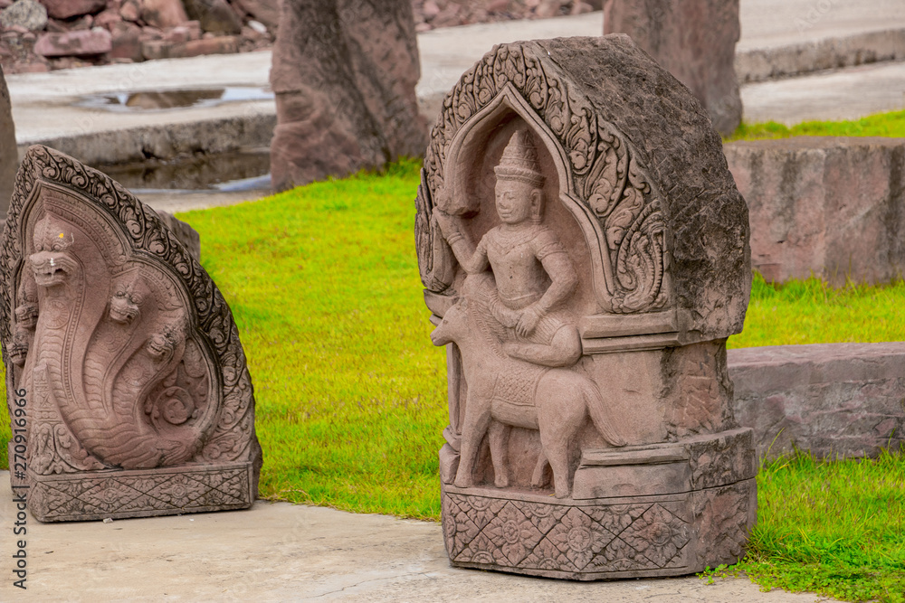 Buriram Thailand 22 Aug 2018 : Ancient Shiva Nataraja castle lintel ...