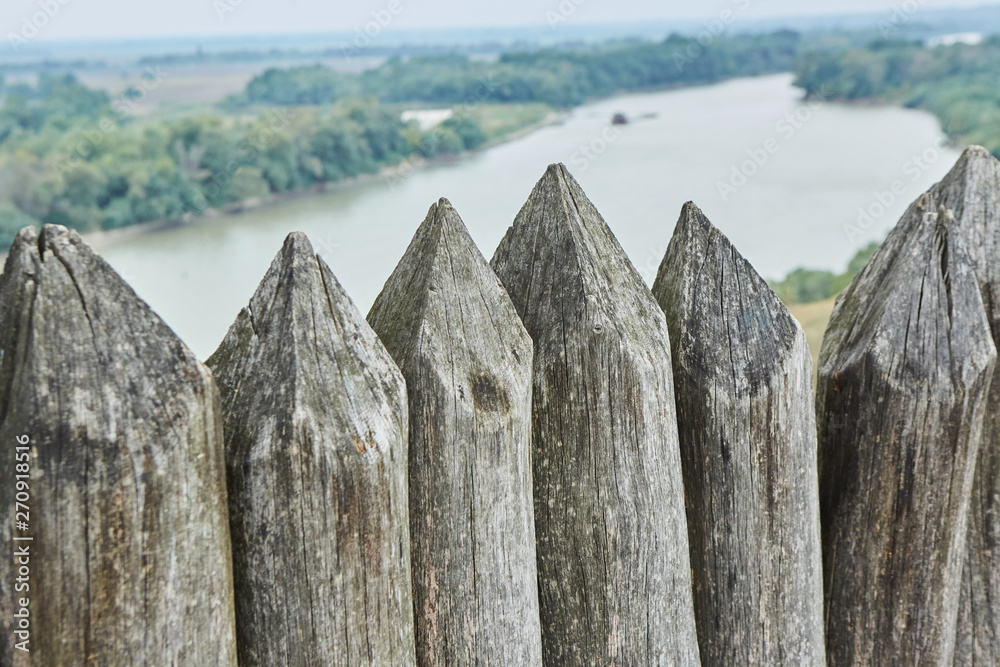 Fence and strengthening of the ancient medieval fortress fence of ...