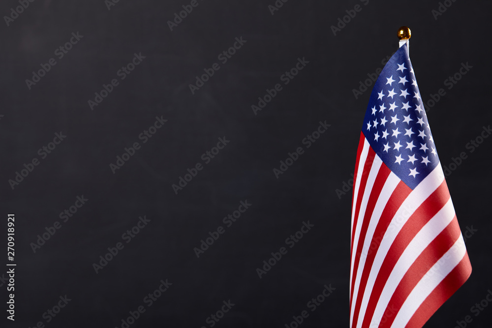 American flag on black background with copy space. Stock Photo | Adobe ...