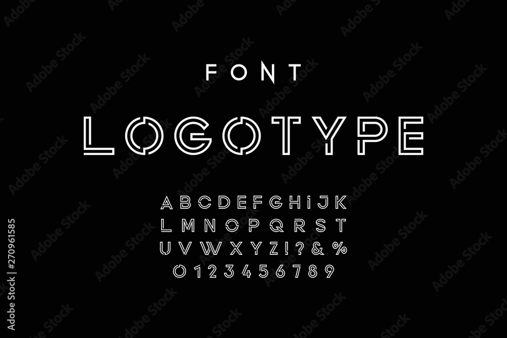 Modern abstract font. Stock Vector | Adobe Stock