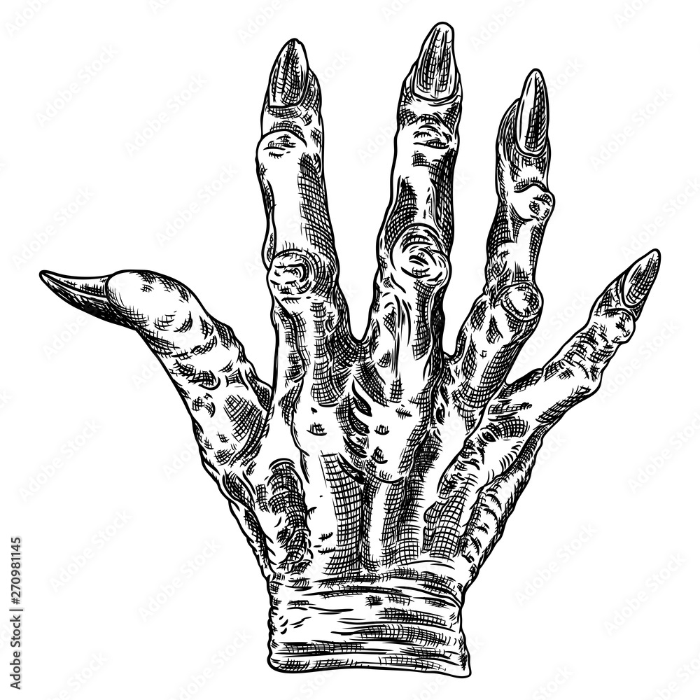 Zombie Hand Drawing