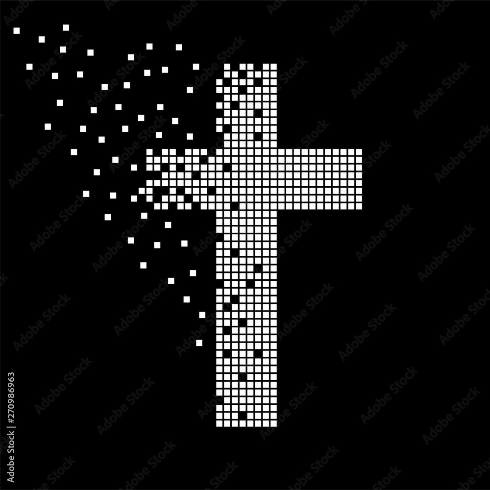 Abstract cross of pixeles. Christian Symbol. Vector Stock Vector ...