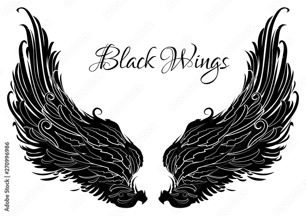 Dark Angel Wing Tattoo