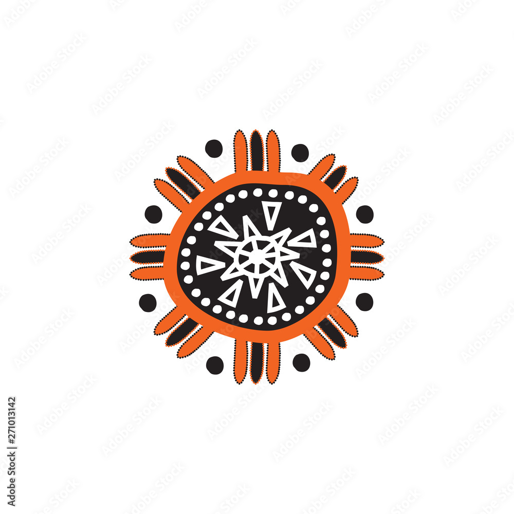Aboriginal art logo design inspiration vector template Stock Vector ...