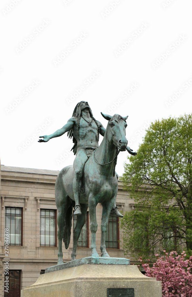 boston, Museum of Fine Arts, statue, Indian, monument, horse, sculpture ...