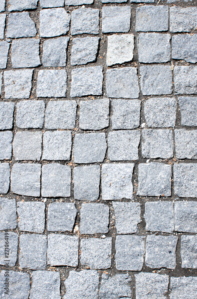 Old gray stone floor, old texture of gray stone blocks. Wall texture ...