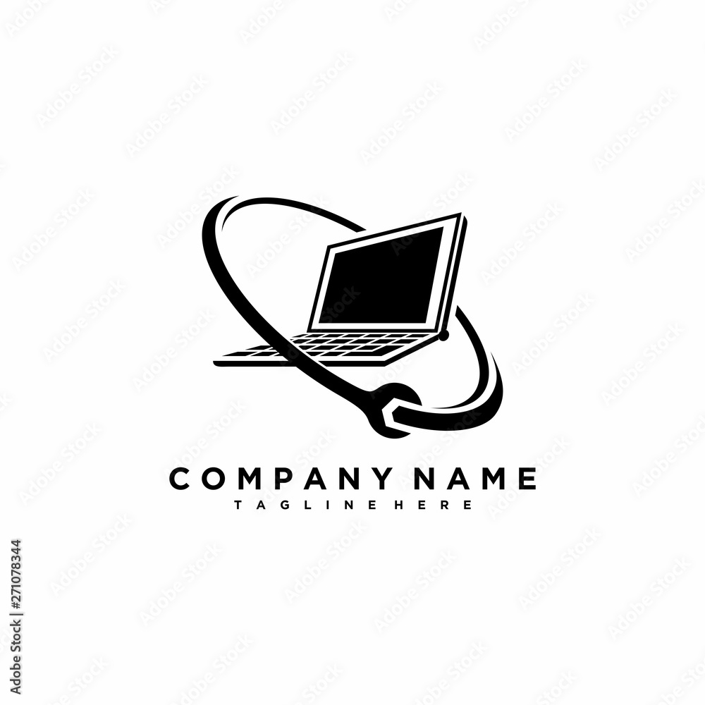 laptop repair and laptop maintenance logo vector icon ilustration Stock ...