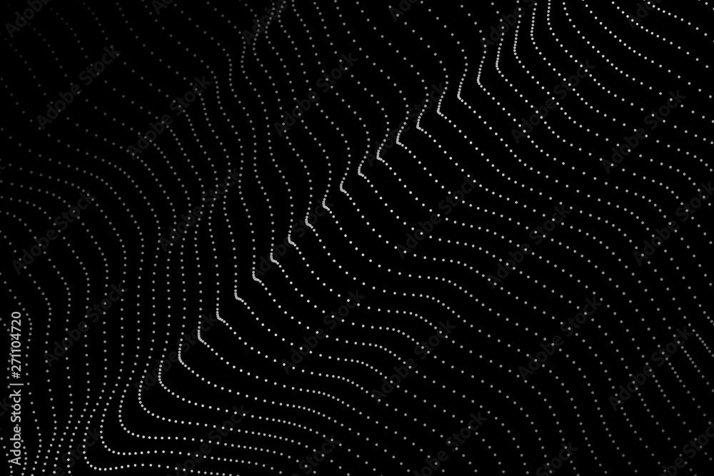 Wave 3d. Wave of particles. Futuristic point wave. Design for poster ...