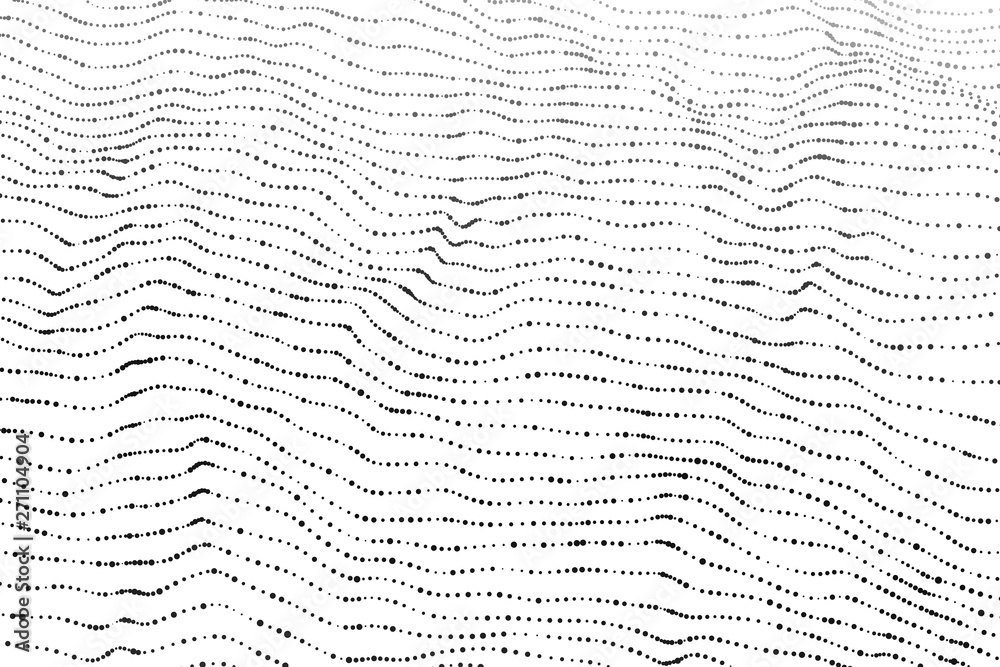 Wave 3d. Wave of particles. Futuristic point wave. Design for poster ...
