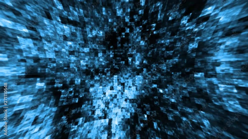 Scary demon with digital noise effect. 2D animation in horror genre ...