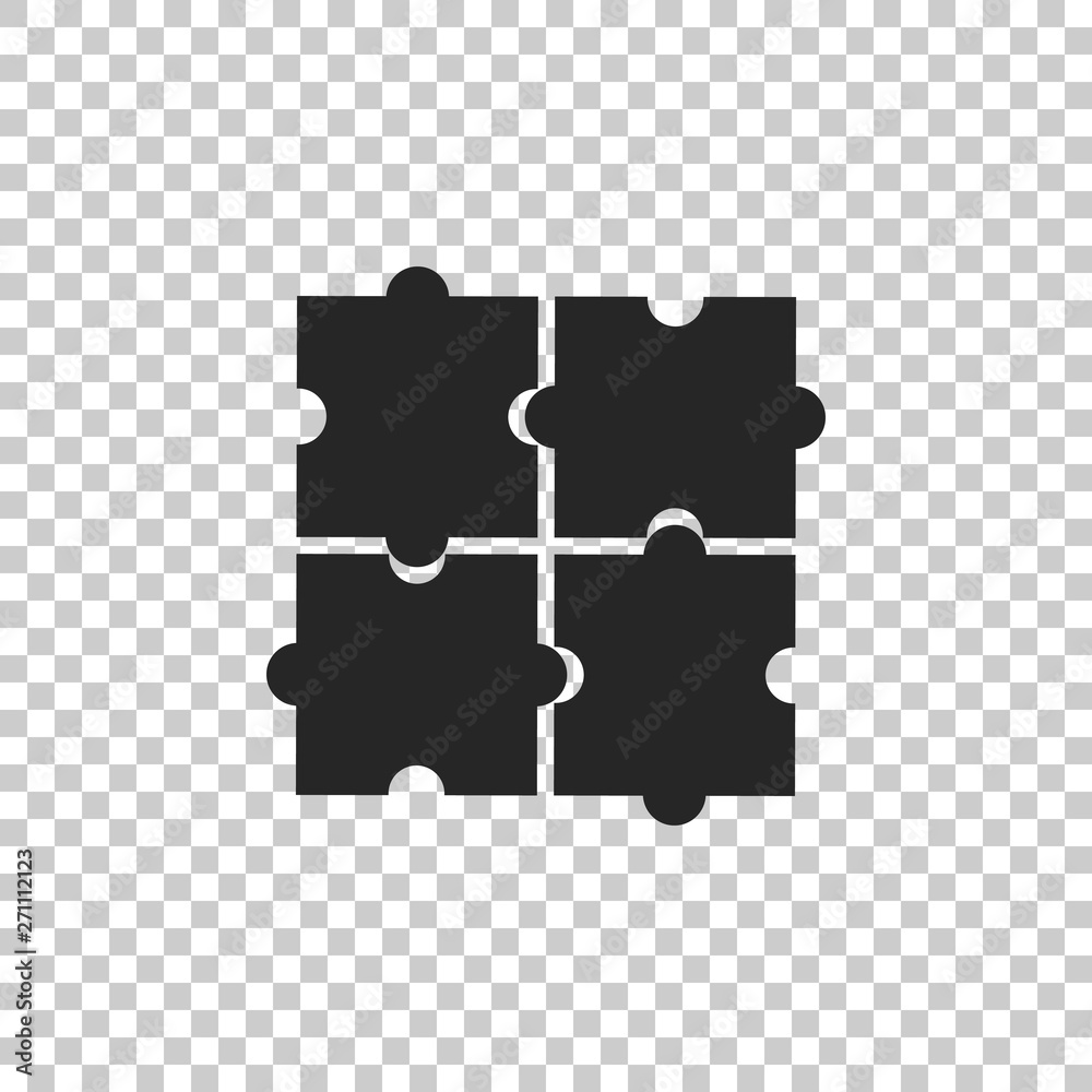 Piece of puzzle icon isolated on transparent background. Business ...