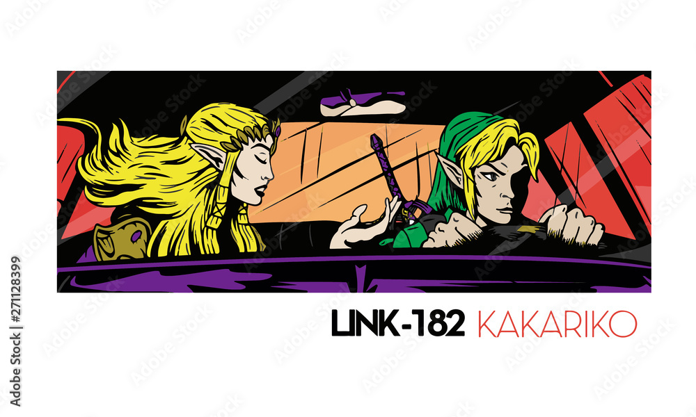 Poster Parody Blink-182 California album cover with Legend of Zelda ...