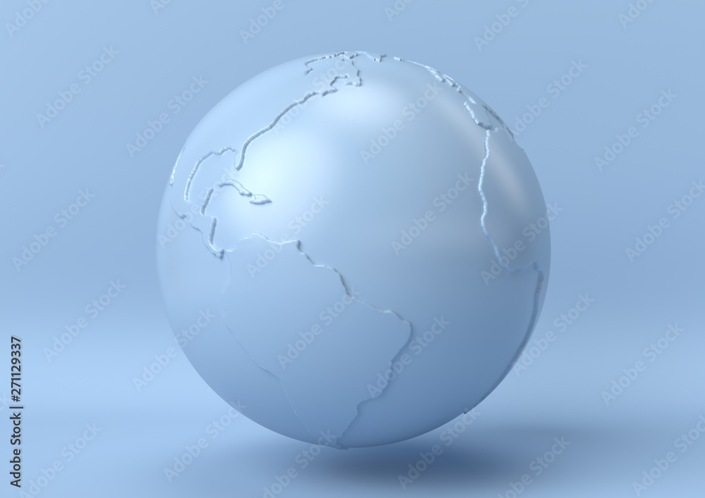 Creative minimal summer idea. Concept blue earth with pastel background ...