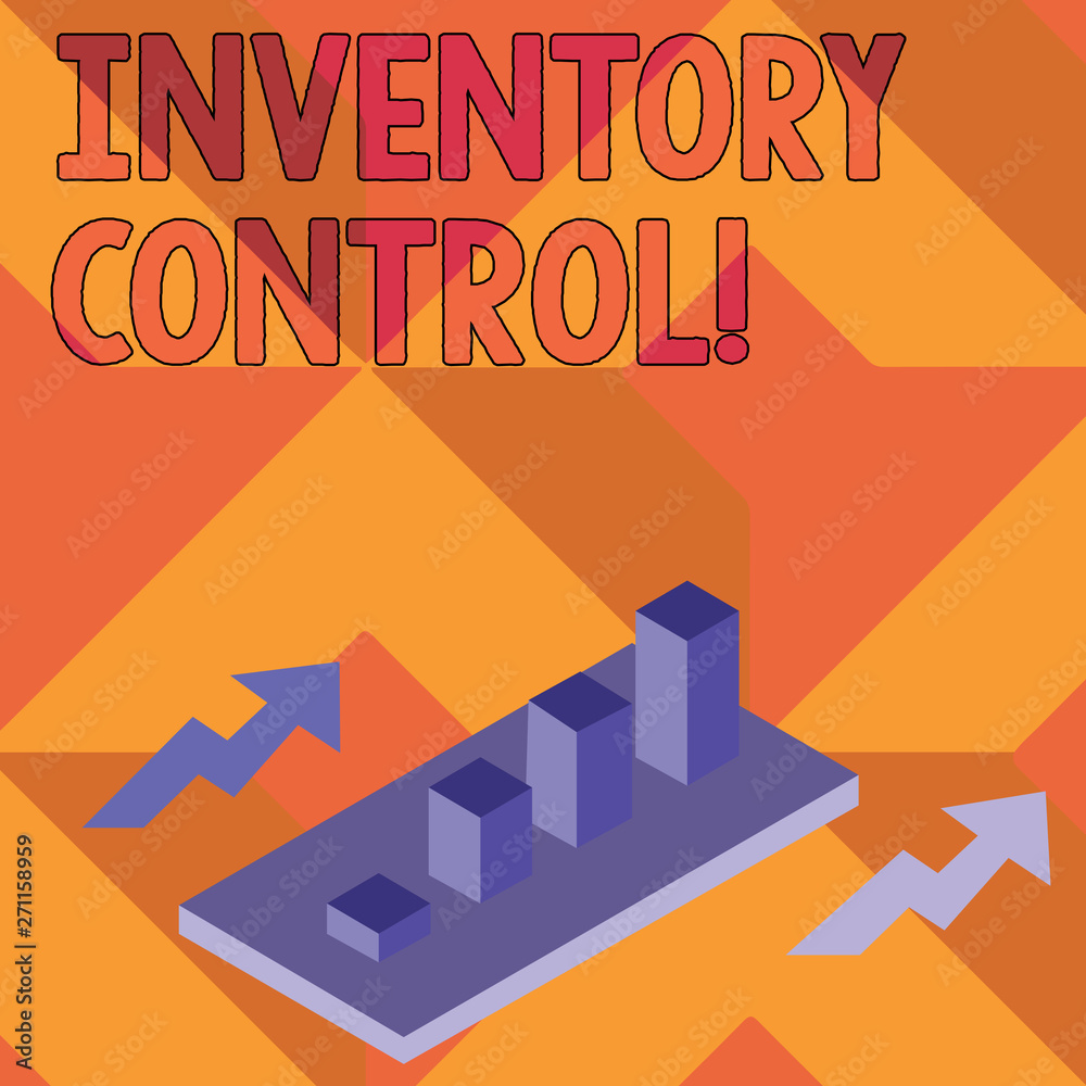 Writing note showing Inventory Control. Business concept for regulating ...