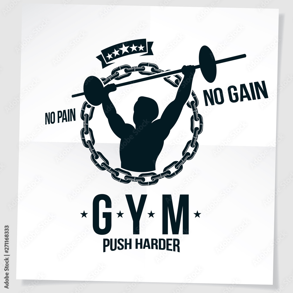 Power lifting competition poster created with vector illustration of ...