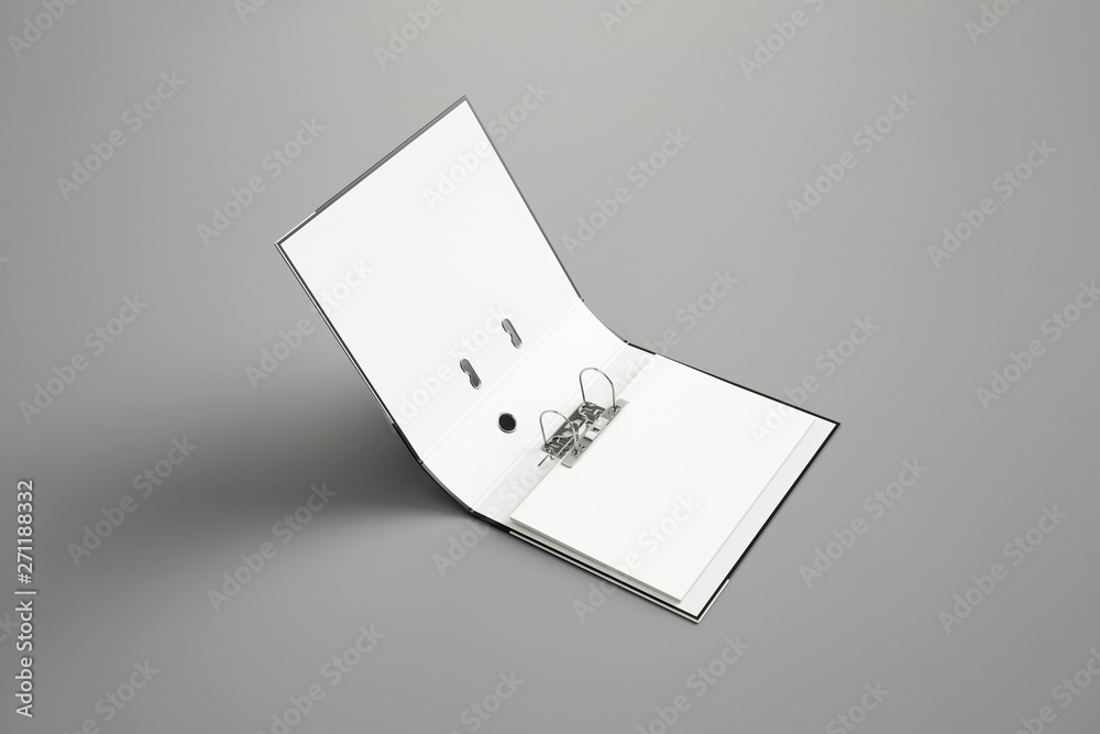 Blank white ring Binder folder design mock up top view. Binder mock up ...