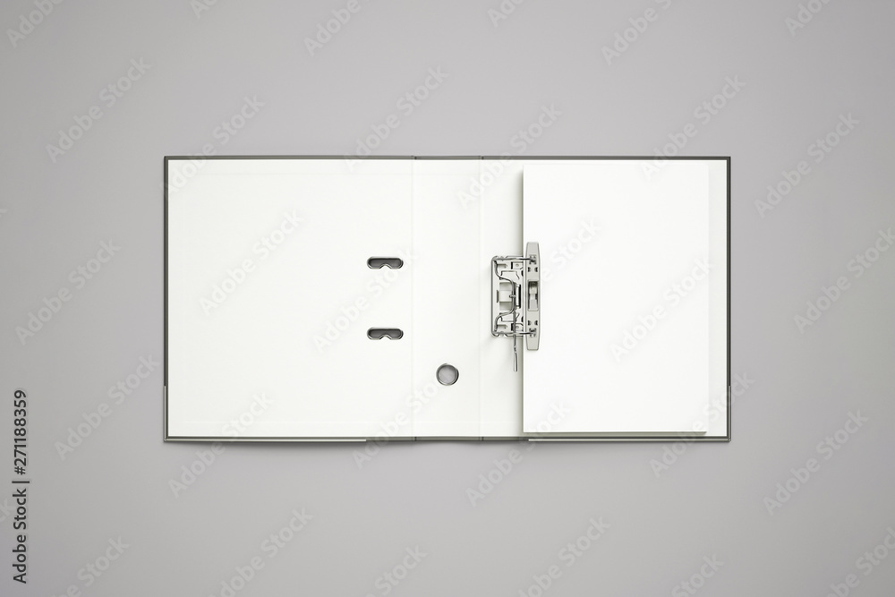 Foto de Blank white ring Binder folder design mock up top view. Binder ...