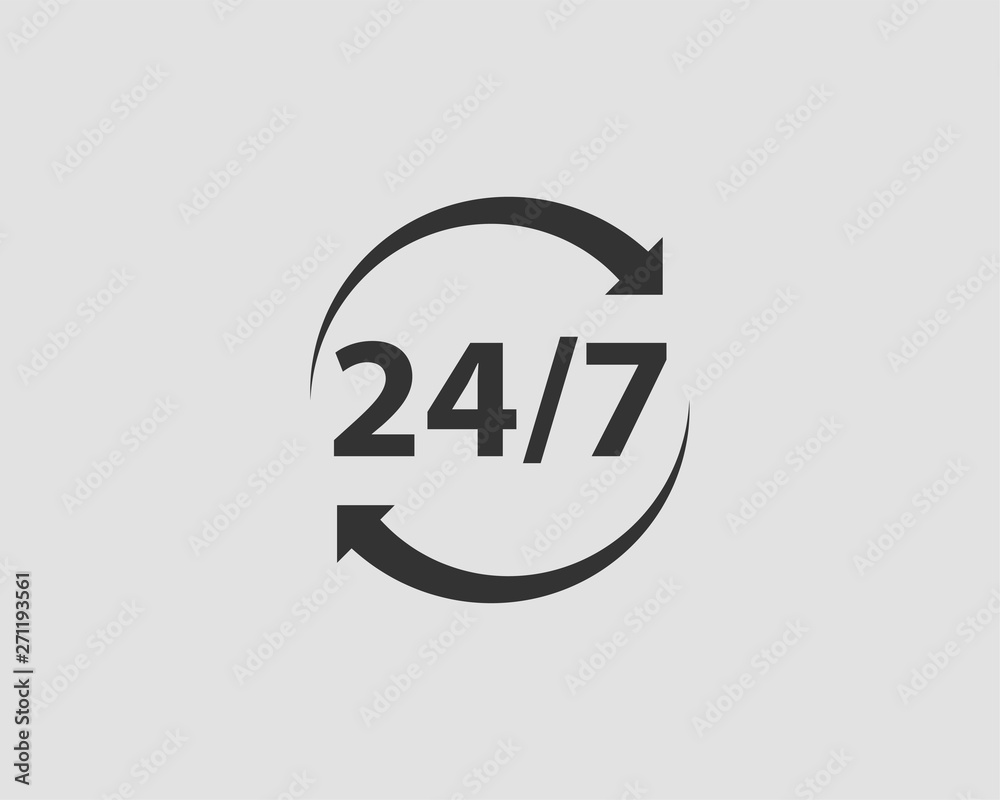 24 7 Icon Vector 24 Hour Service Clock Stock Vector Adobe Stock 24-7-icon-vector-24-hour-service-clock-stock-vector-adobe-stock