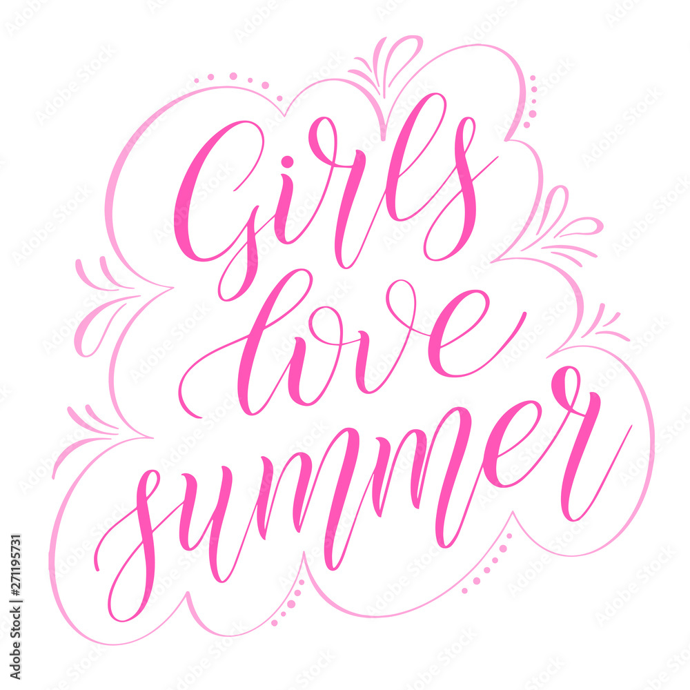 The Word Love In Cursive In Pink